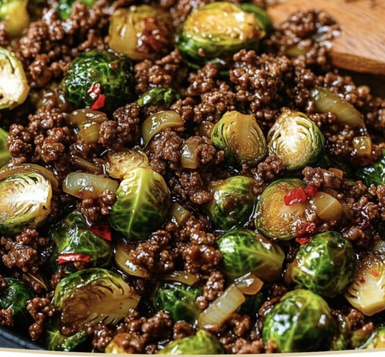 Ground Beef and Brussels Sprouts Skillet – My Blog